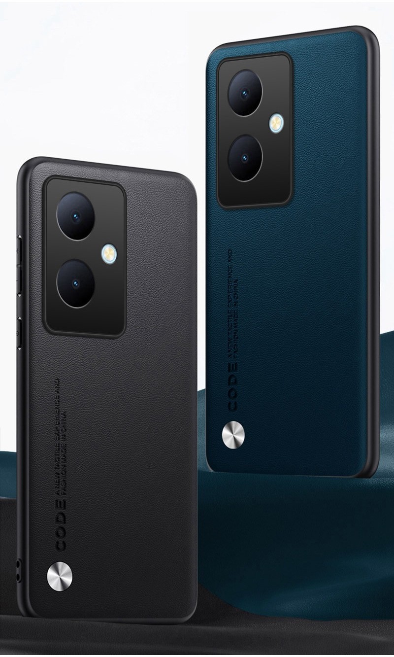 For Vivo Y78 Y77 Y75 Y72 Y52 Y55+ 5G Fashion Leather Texture Back Cover ...