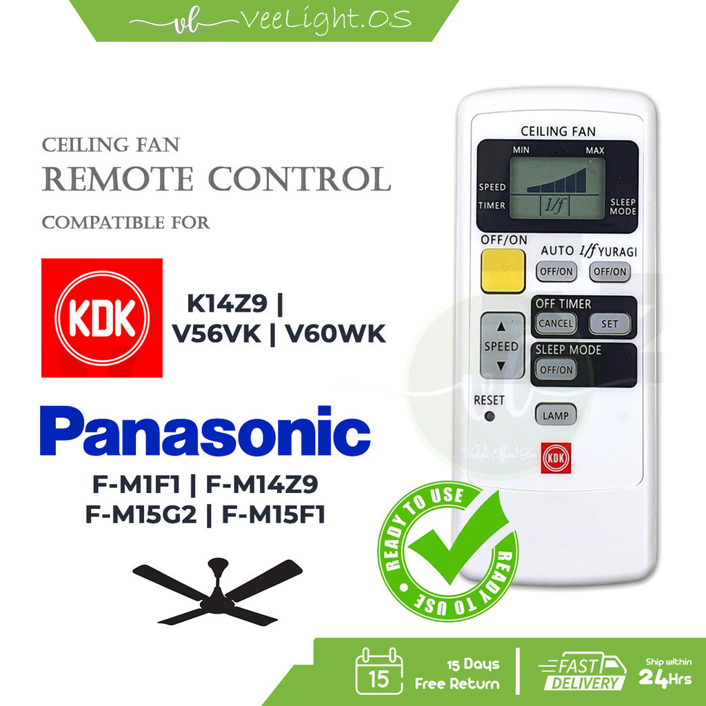 KDK PANASONIC Ceiling Fan Remote Control Yuragi K14Z9 F-M14Z9 | Shopee ...