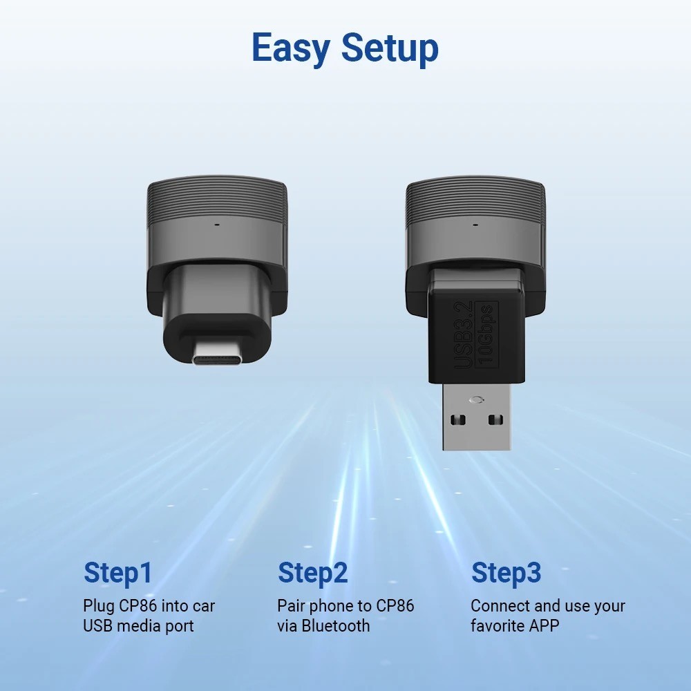 Mini Apple CarPlay Wireless Adapter Car Play Dongle Bluetooth WiFi Fast ...