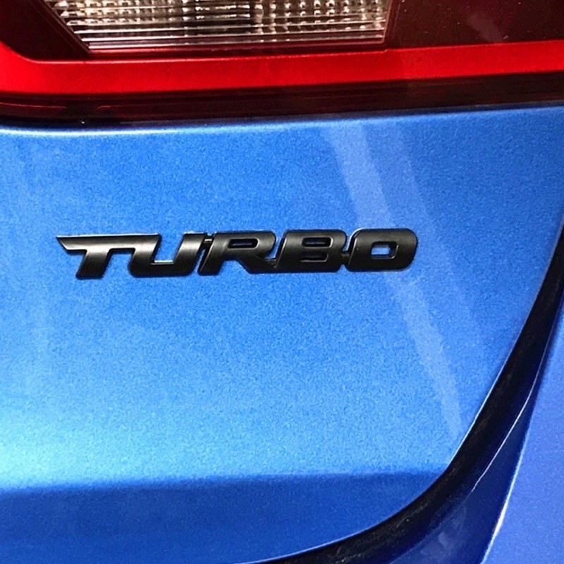 TURBO Metal Car Sticker Badge Adhesive Auto Tailgate Emblem Trim 3D ...