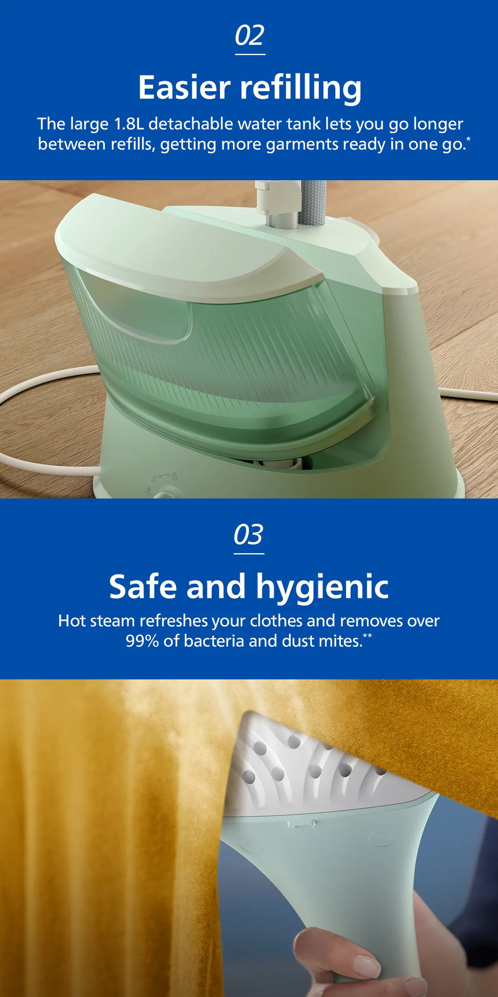 Philips Upright Stand Steamer Garment Steamer STE1010/70 STE1030/20 ...