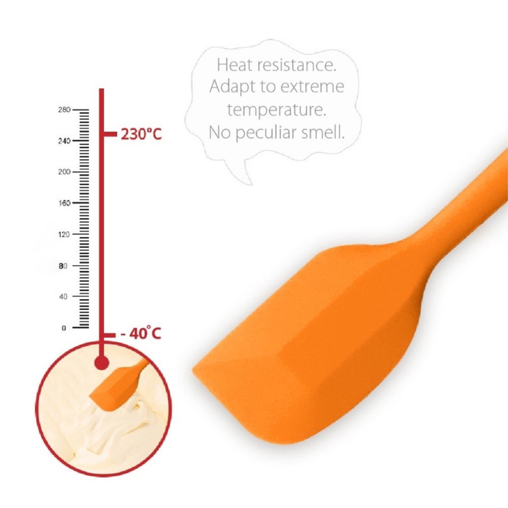 BC Silicone Spatula Baking Senduk Cooking Heat Resistant Cake Scraper ...