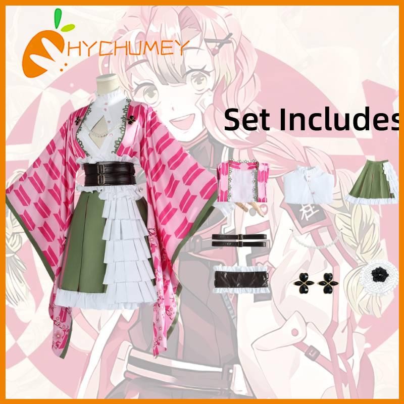 Unique Demon Slayer Kanroji Mitsuri Cosplay Costume With Soft Fabric ...
