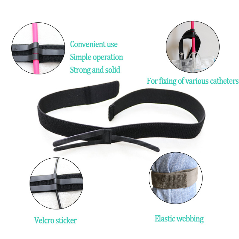 Velcro Elastic Catheter Holder Urine Drainage Bag Leg Band Fixation ...