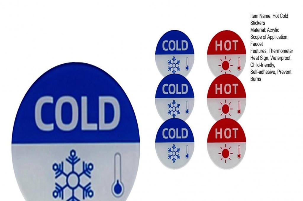 KDDT- Round Hot and Cold Reminders 6pcs Hot and Sign Stickers for Child ...