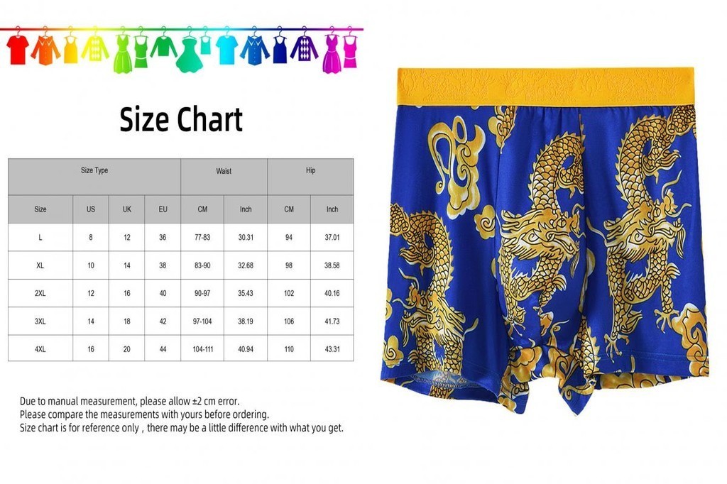 ST| Good Luck Dragon Pattern Underwear Graphene Dragon Pattern Boxer ...