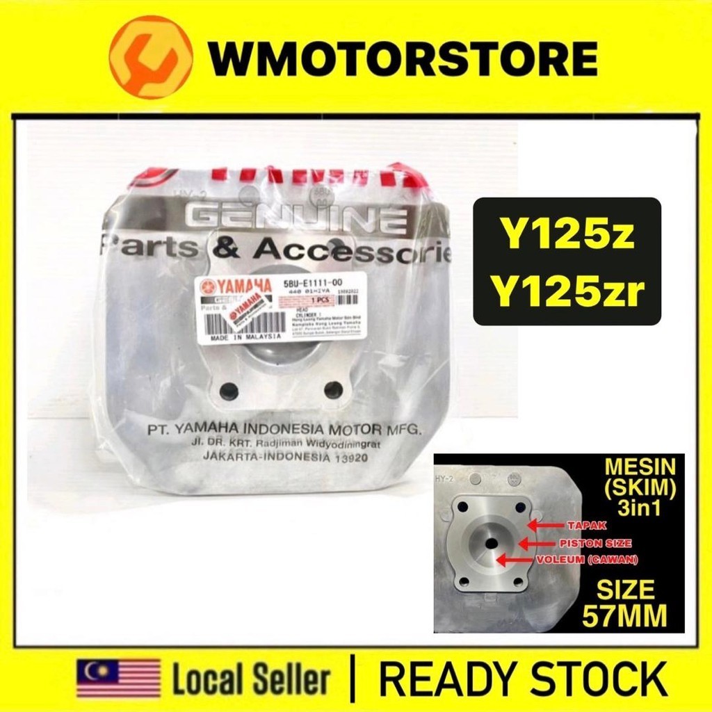 Ori HLY MALAYSIA Y125z Y125zr Head 57mm racing cylinder head (SKIM ...