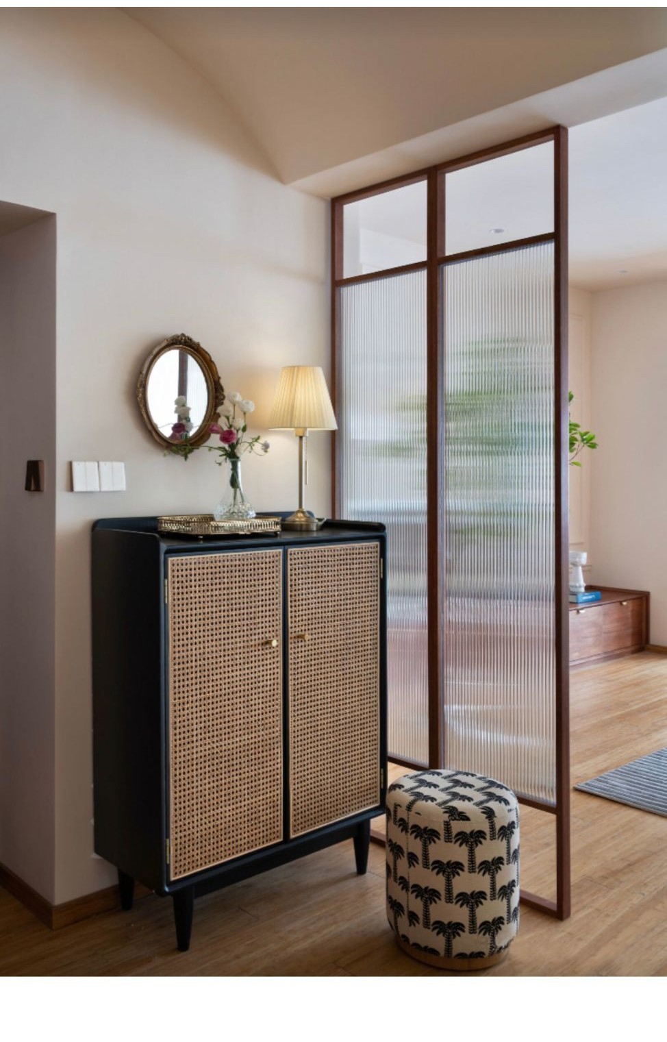 Screen Hallway Bedroom Block Solid Wood Glass Partition Living Room ...