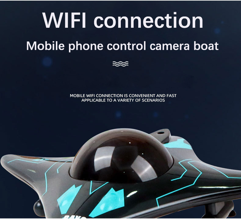 Mini WIFI RC Boat Six-way Submarine Diving Real-time Transmission ...