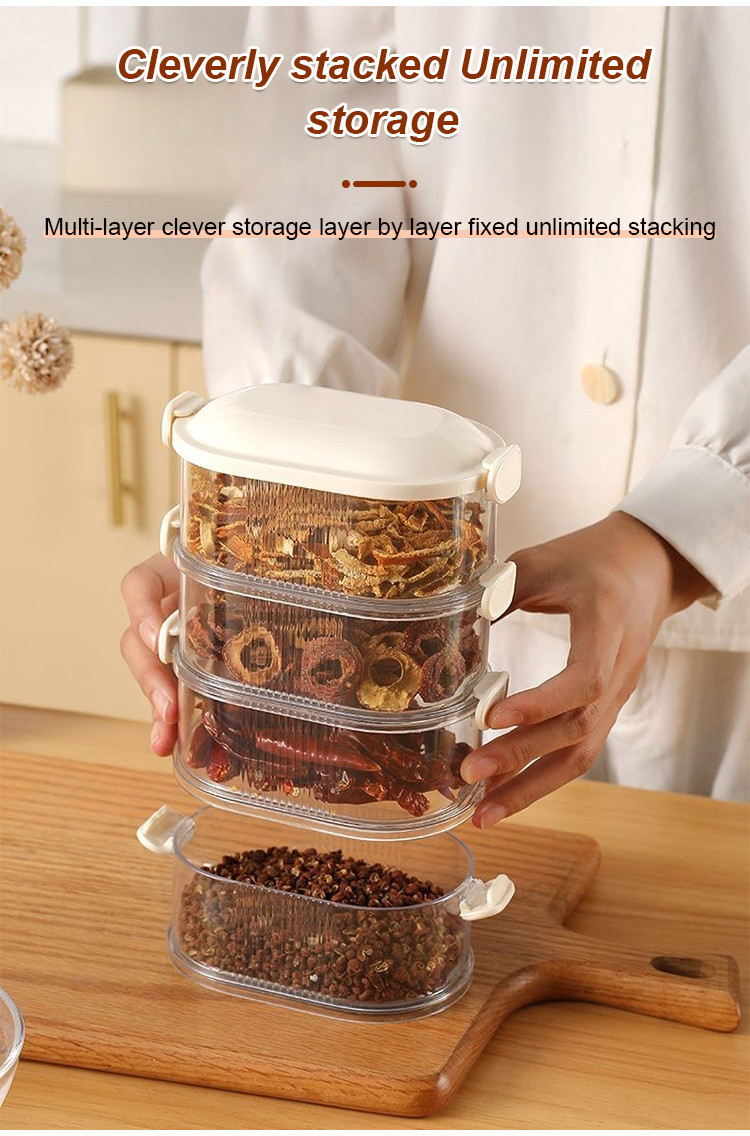 HOT [Five-Layer]Fridge Freezer Storage Containers/ Fridge Storage ...