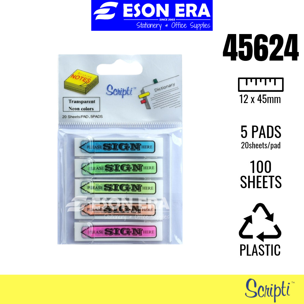 Scripti Stick-on Notes "PLEASE SIGN HERE" 45624 Stiker Tanda | Shopee ...
