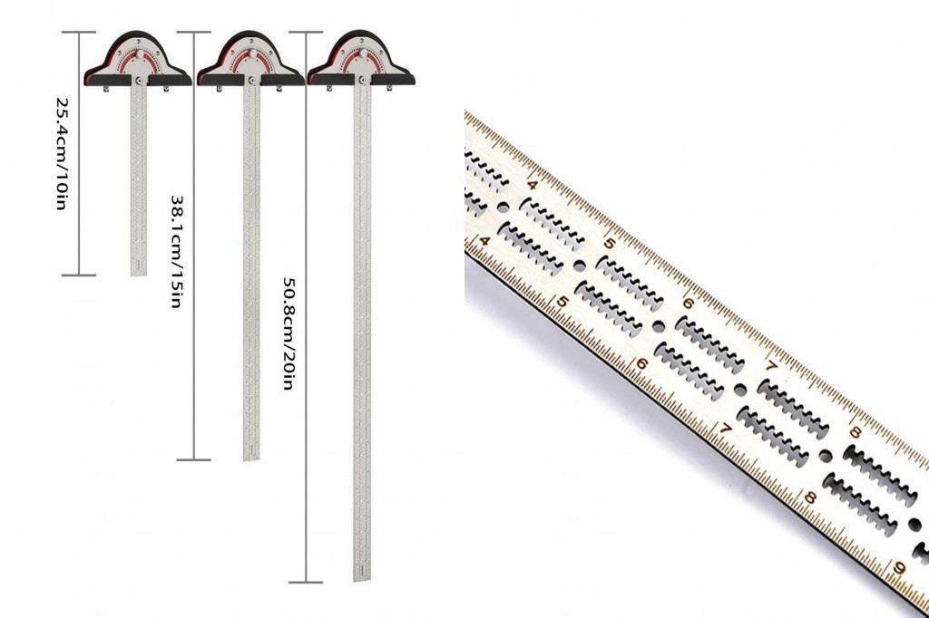 [EY] Easy-to-read Angle Ruler Woodworking Edge Ruler Woodworkers Edge ...