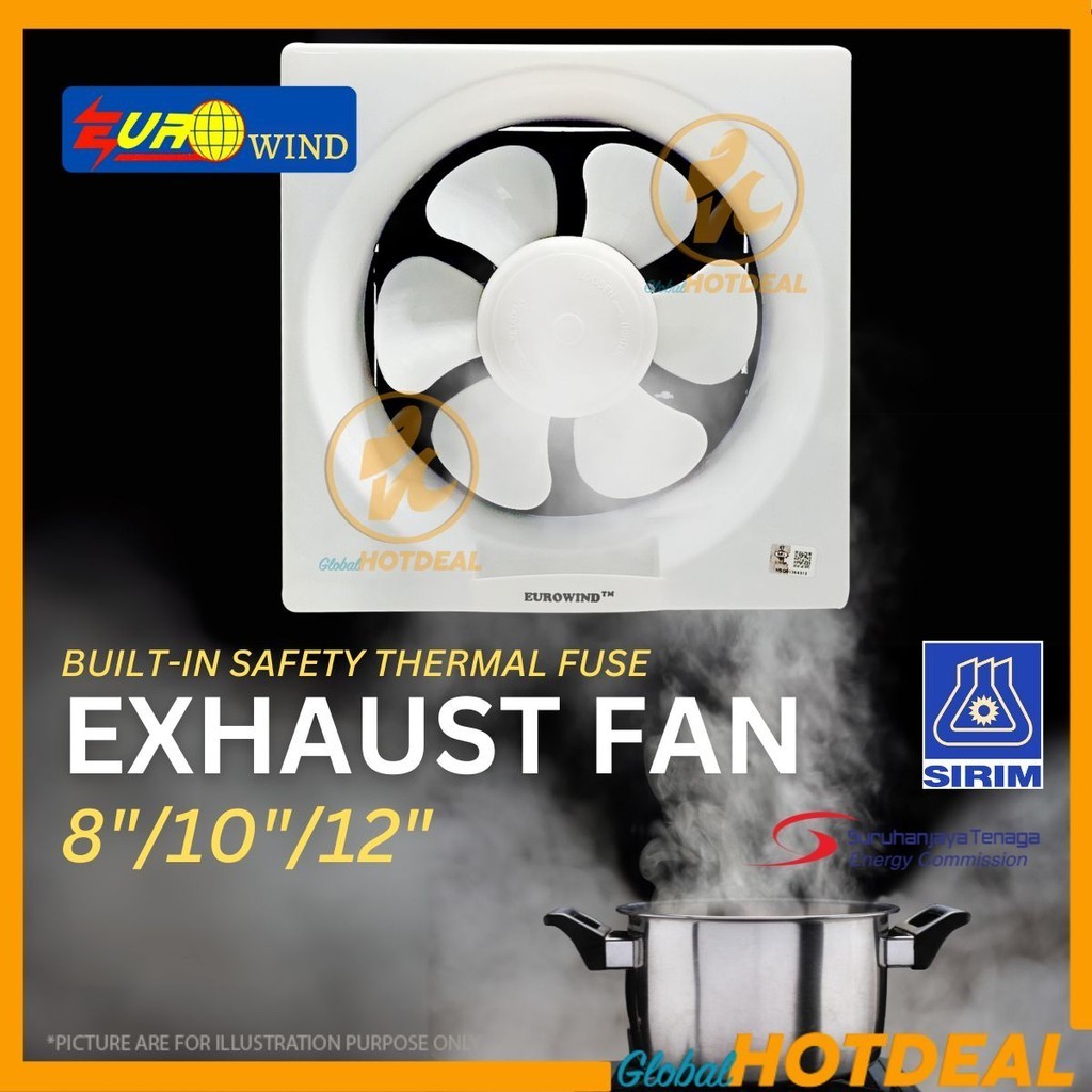 SIRIM EUROWIND Exhaust Fan Through-wall Installation Ventilation Fan ...
