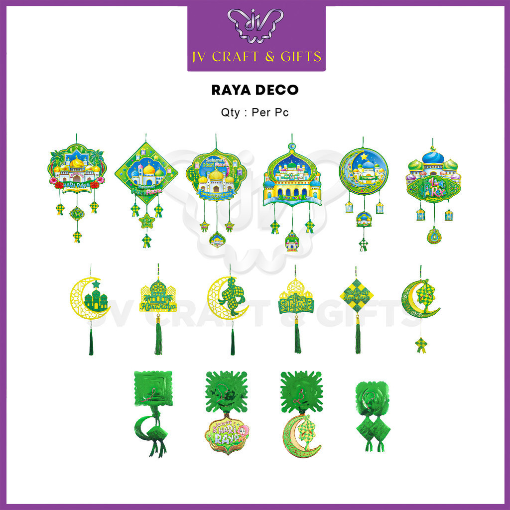 Hari Raya Wall Decoration Ceiling Glitter Hanging Deco Rumah Raya ...