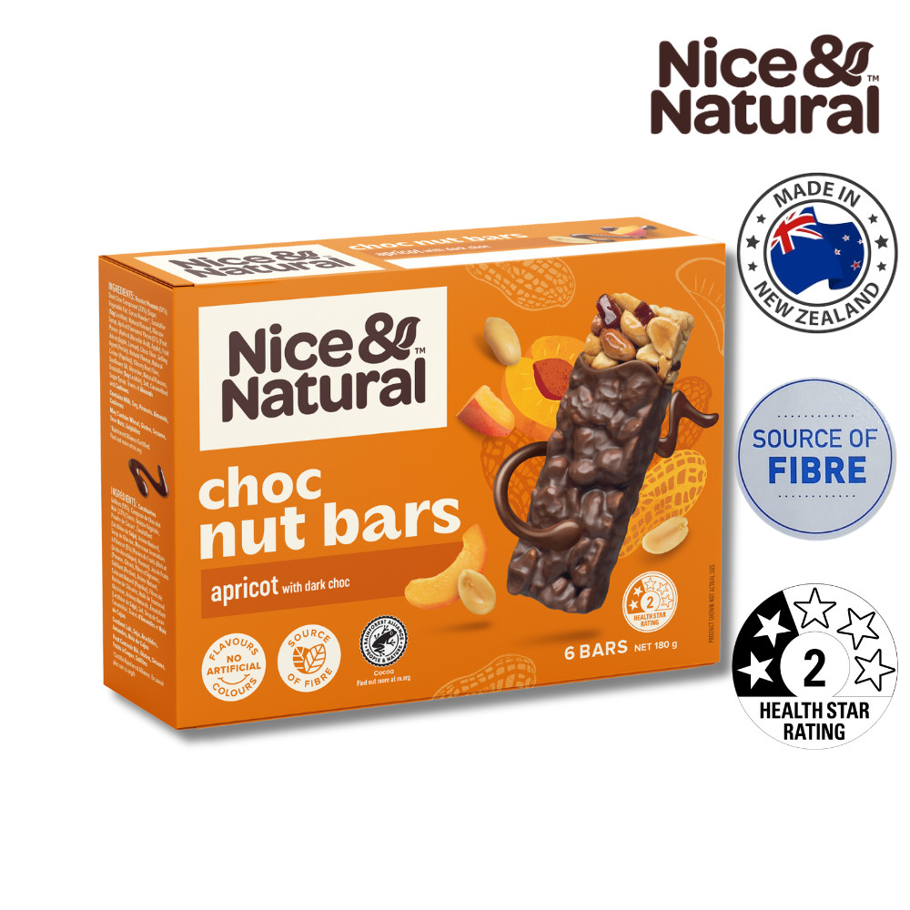 NICE & NATURAL CHOCOLATE NUT BARS APRICOT 180G | Shopee Malaysia
