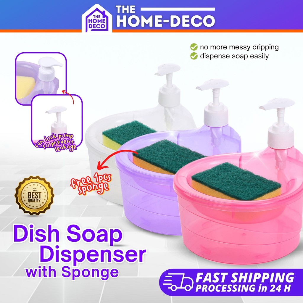 Soap Dispenser Bekas Sabun Basuh Pinggan Dish Soap Dispenser With Free ...