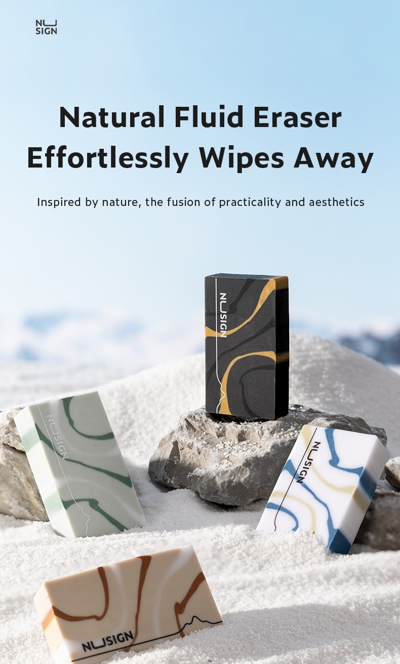 Deli Nusign NATURE series Eraser PVC Pemadam Sekolah Dust-Free Dusters ...