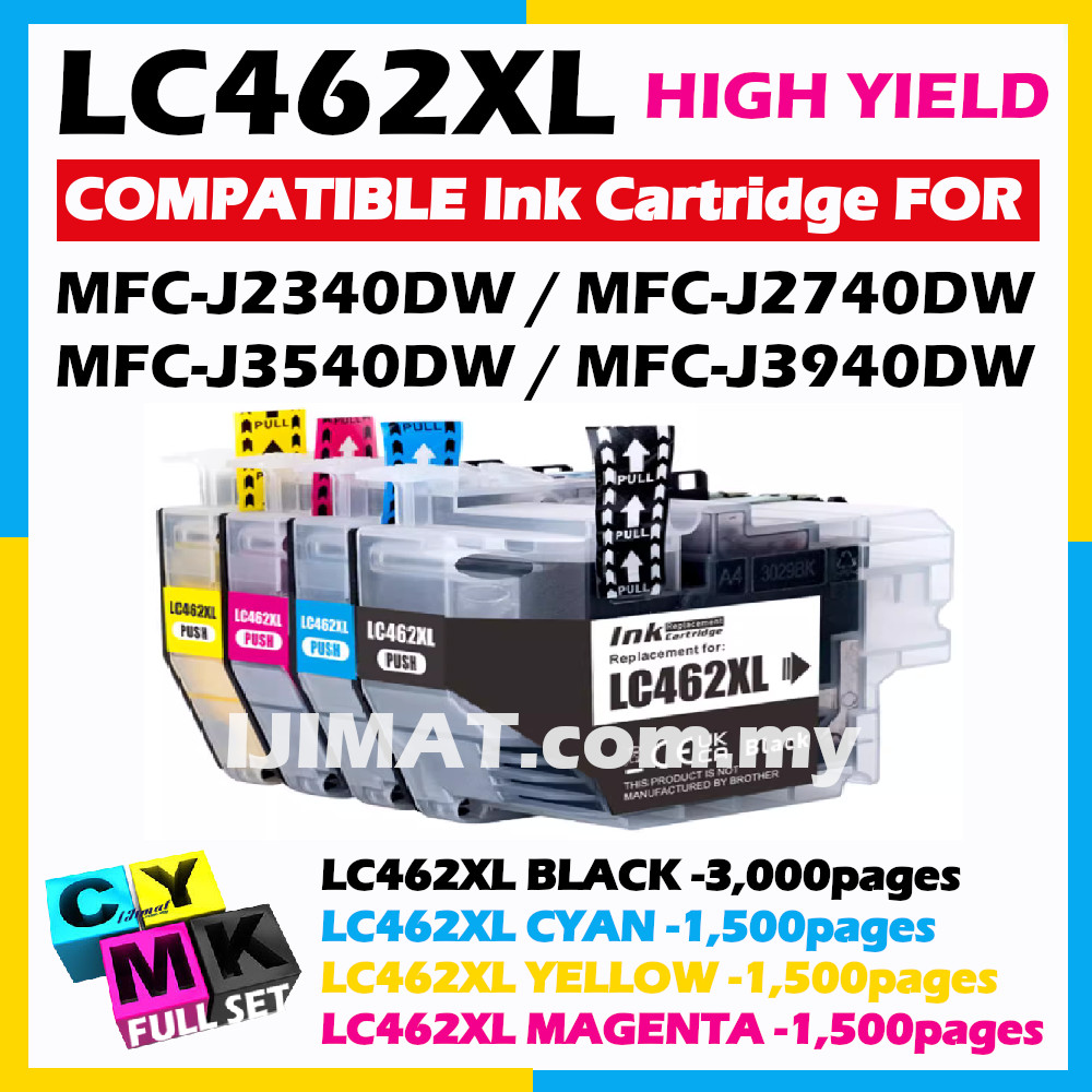 Brother Compatible Ink LC462 LC-462 LC462XL LC-462XL Inkjet Printer MFC ...
