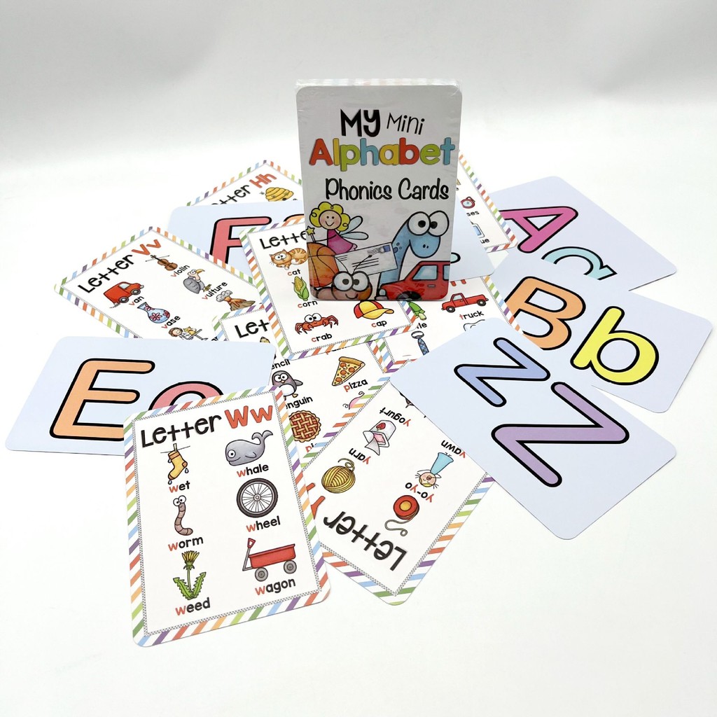 My Mini Alphabet Phonics Cards Preschool Learning Alphabet Flash Cards ...