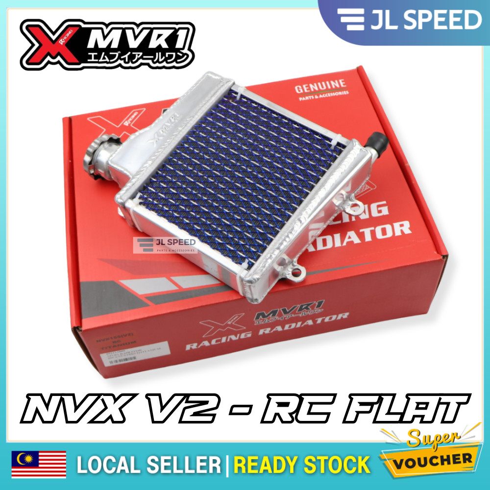 MVR1 RACING RADIATOR YAMAHA NVX 155 V2 NVX155 AEROX 155 V2 (RC FLAT ...