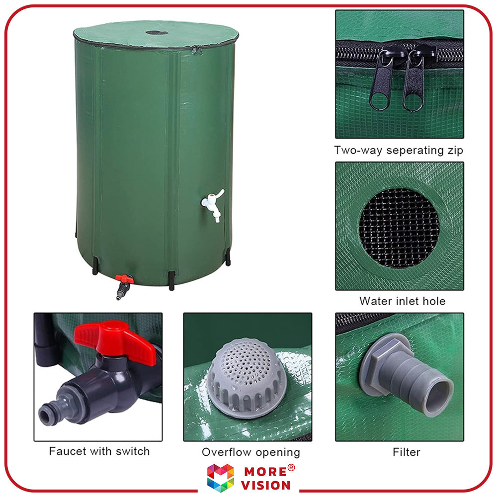 Portable Rain Barrel Water Foldable Bucket 50L/100L/200L/250L/500L ...