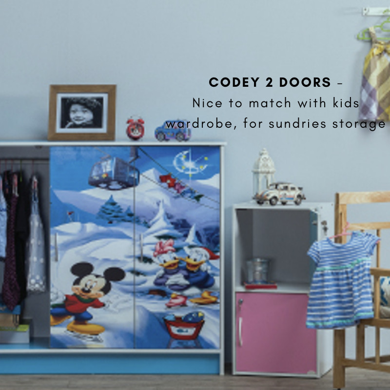 Alora Furniture - CODEY 2 Door Locker Cabinet/ Storage Cabinet/File ...
