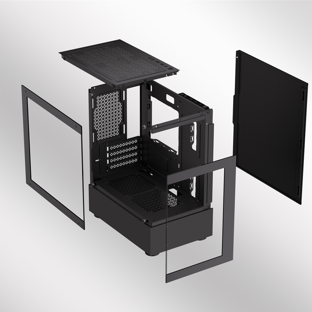 Armaggeddon Aquaron Duplex MATX Gaming PC Case with Tempered Glass Side ...