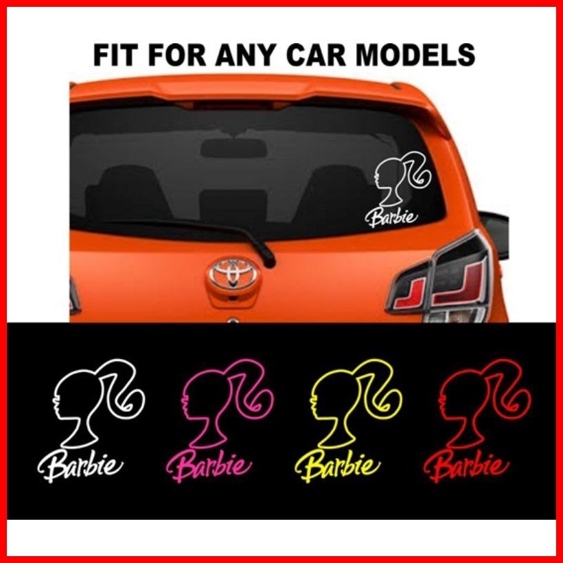 Barbie Car Sticker Design for rear windshield | Shopee Malaysia