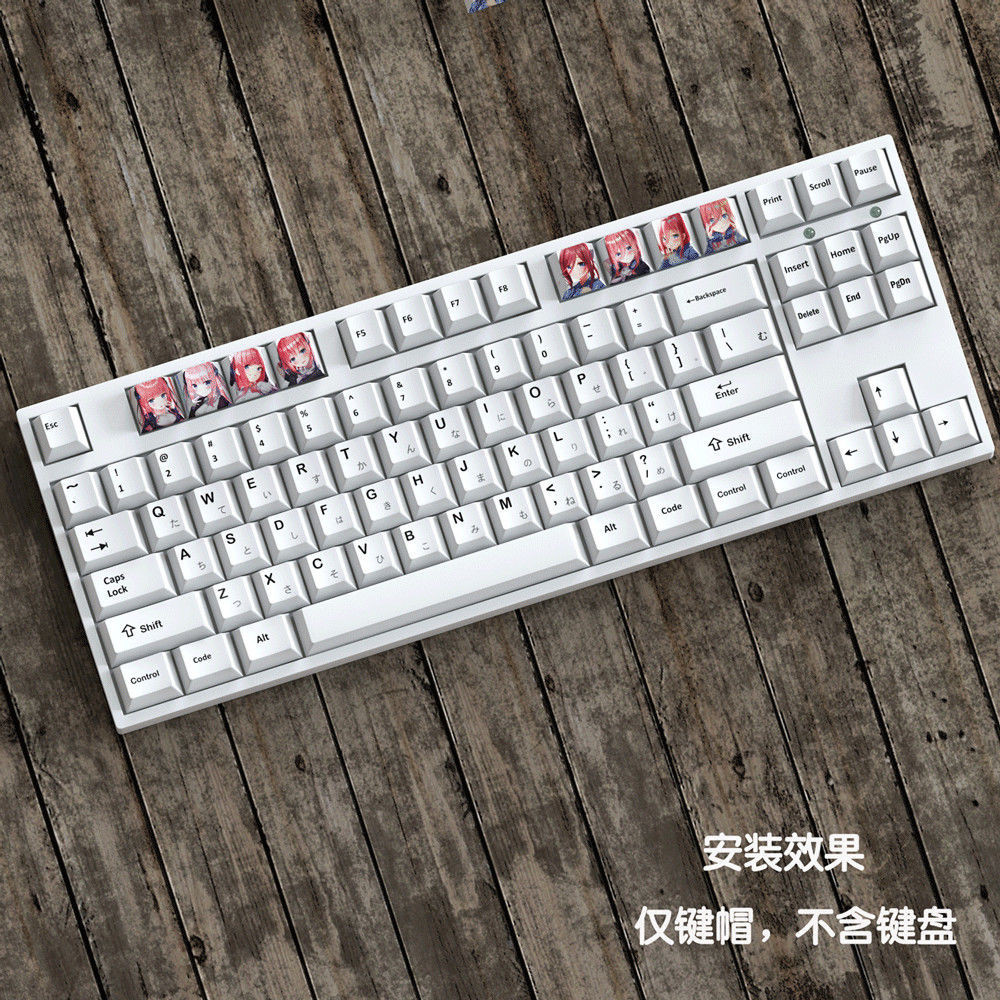 4 pcs The Quintessential Quintuplets Anime Keycaps Nakano Ichika Nino ...