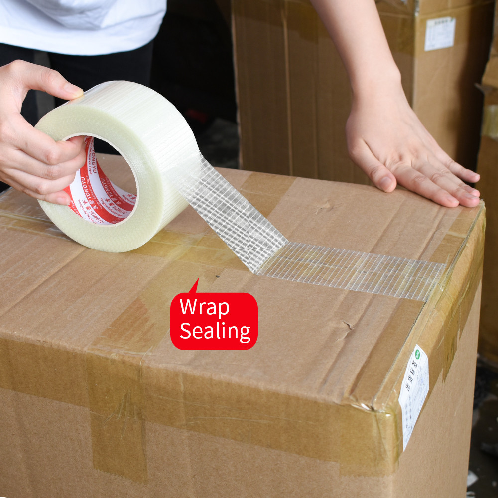 High Viscosity Transparent Grid Fiber Tape High Sticky Reinforced Self ...