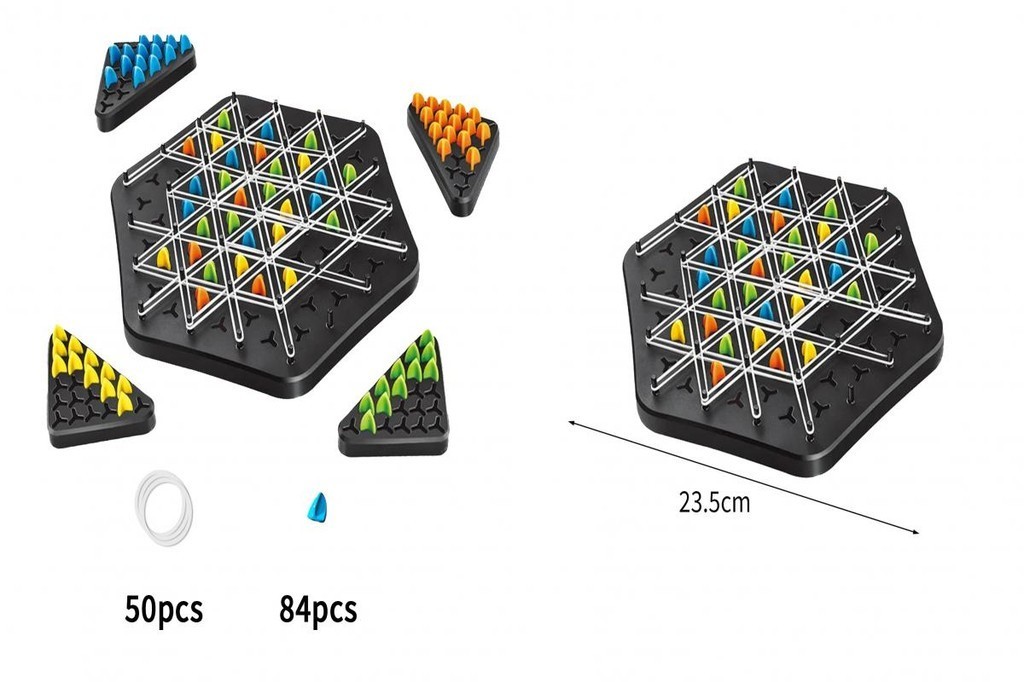 Dj Toddlers Board Game Triangle Pegboard Game Geometry Learning Board ...