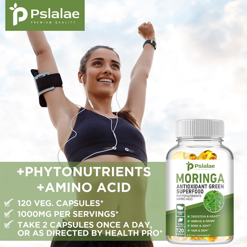 【Pslalae】Moringa Capsules - Organic Moringa Supplement - All Natural ...