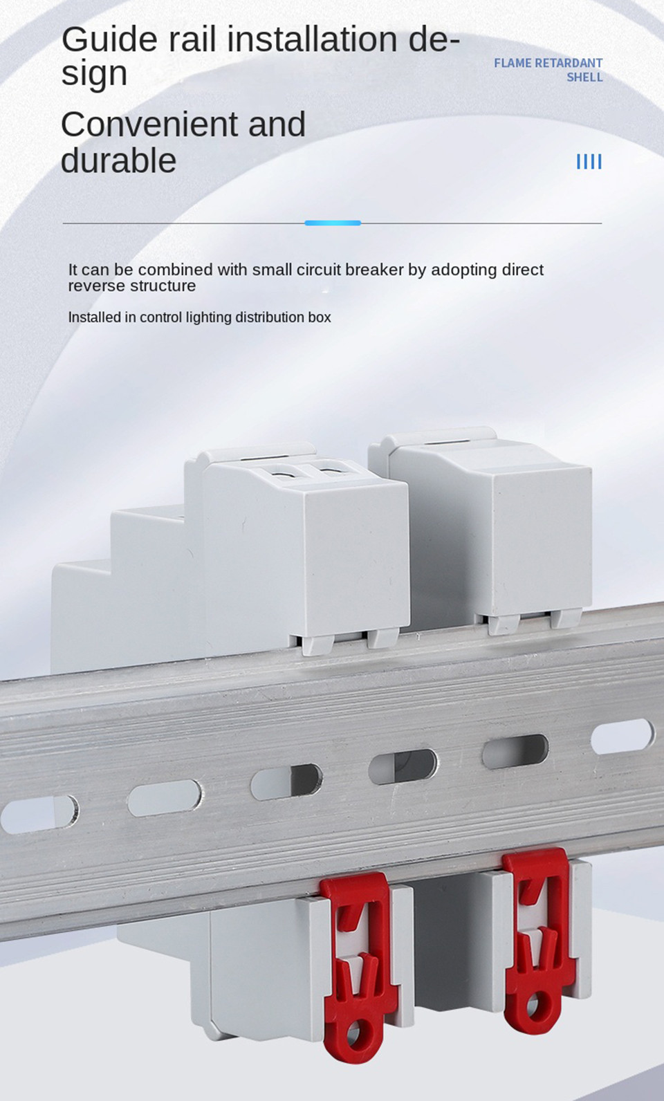 Din Rail type Power indicator light LED signal light 220v 24v ...