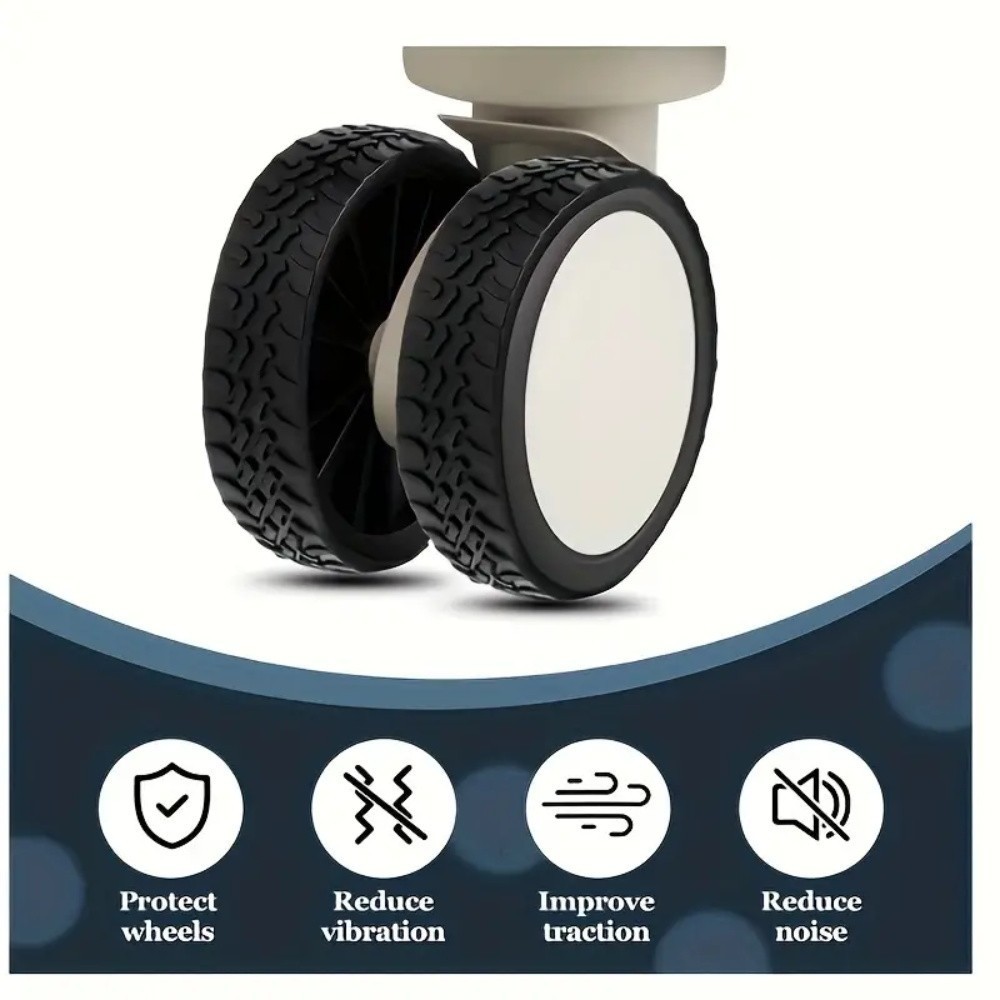 4pcs Croppable Luggage Wheel Protector Travel Luggage Wheels Cover ...