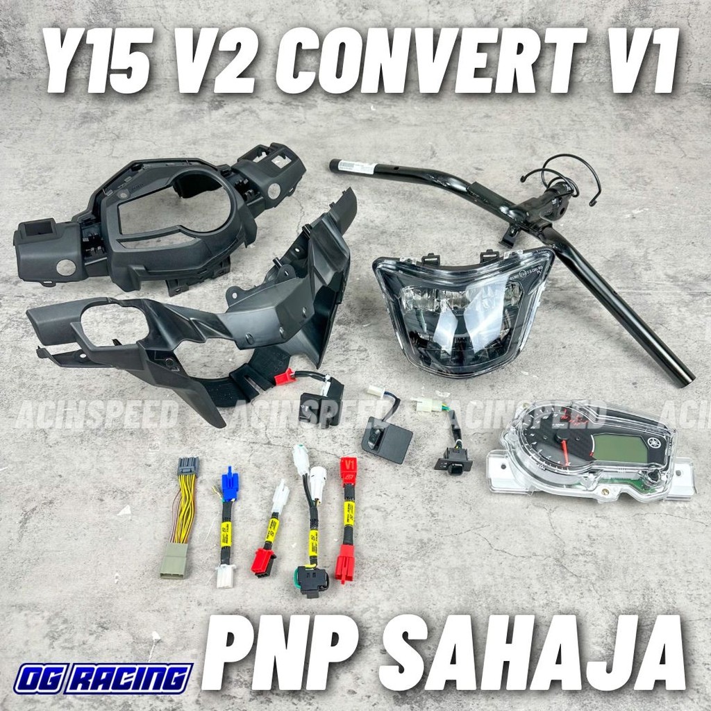 Y15ZR V2 Convert Y15 V1 Kepala Set/ V2 convert V1 Head lamp set/ Socket ...
