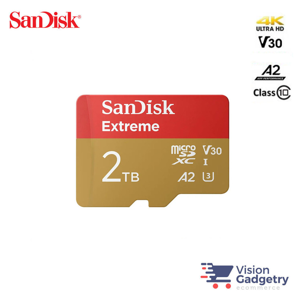 SanDisk Extreme Class 10 Micro SD Card 4K A2 V30 190MBS 1TB 2TB ...