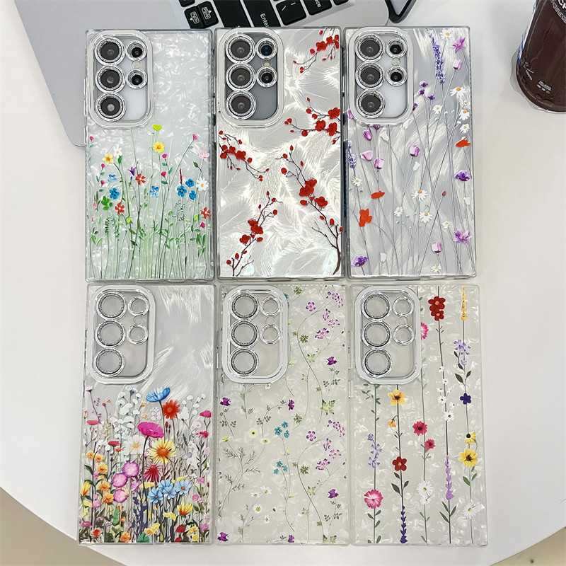 Bumper Flower Casing for Samsung Galaxy S25 S24 Ultra S24U Ins Anti ...