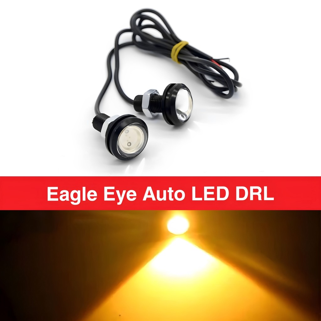 2PCS Waterproof Eagle Eye 18mm 23mm Auto LED DRL Daytime Running Backup ...