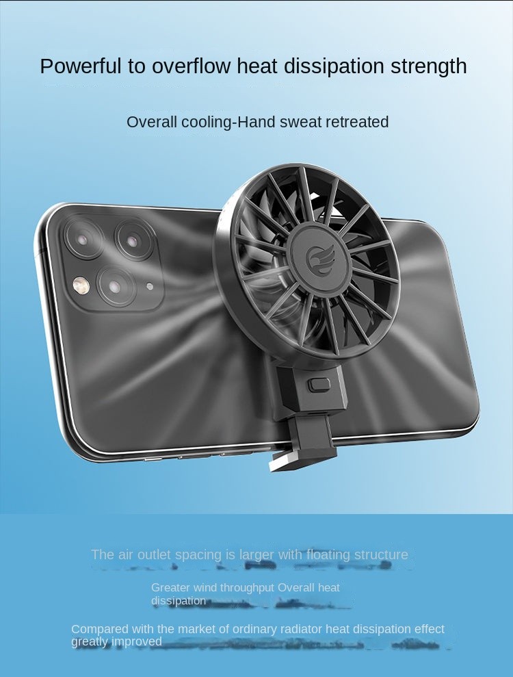 Mobile Phone Radiator Android Gaming Luminous Wireless Magnetic Anchor ...