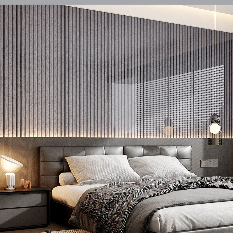 Se7ven Grille wall sticker Wood grain wallpaper veneer Wainscot siding ...