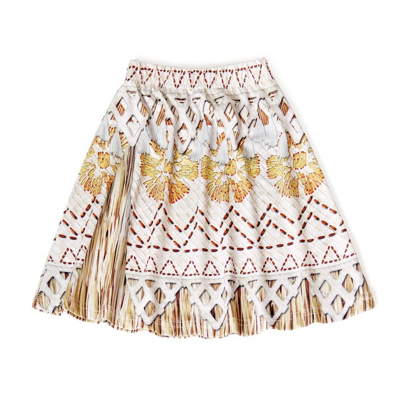 Summer Moana Costume for Kids Girl Strap Tops + Skirt Kids Girl Beach ...