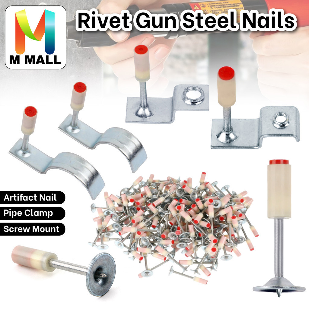 M Mall 7.3MM/8.5MM Steel Nail Gun Rivet Tool Nail Puncher Paku Dinding ...