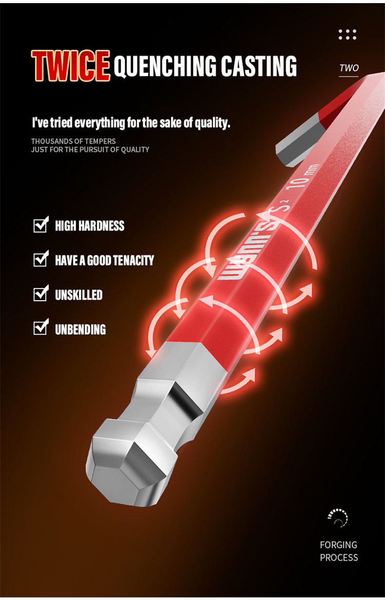 WYNN'S Allen Wrench Set Hex Key 9pcs Hexagon Flat Ball Torx Screwdriver ...