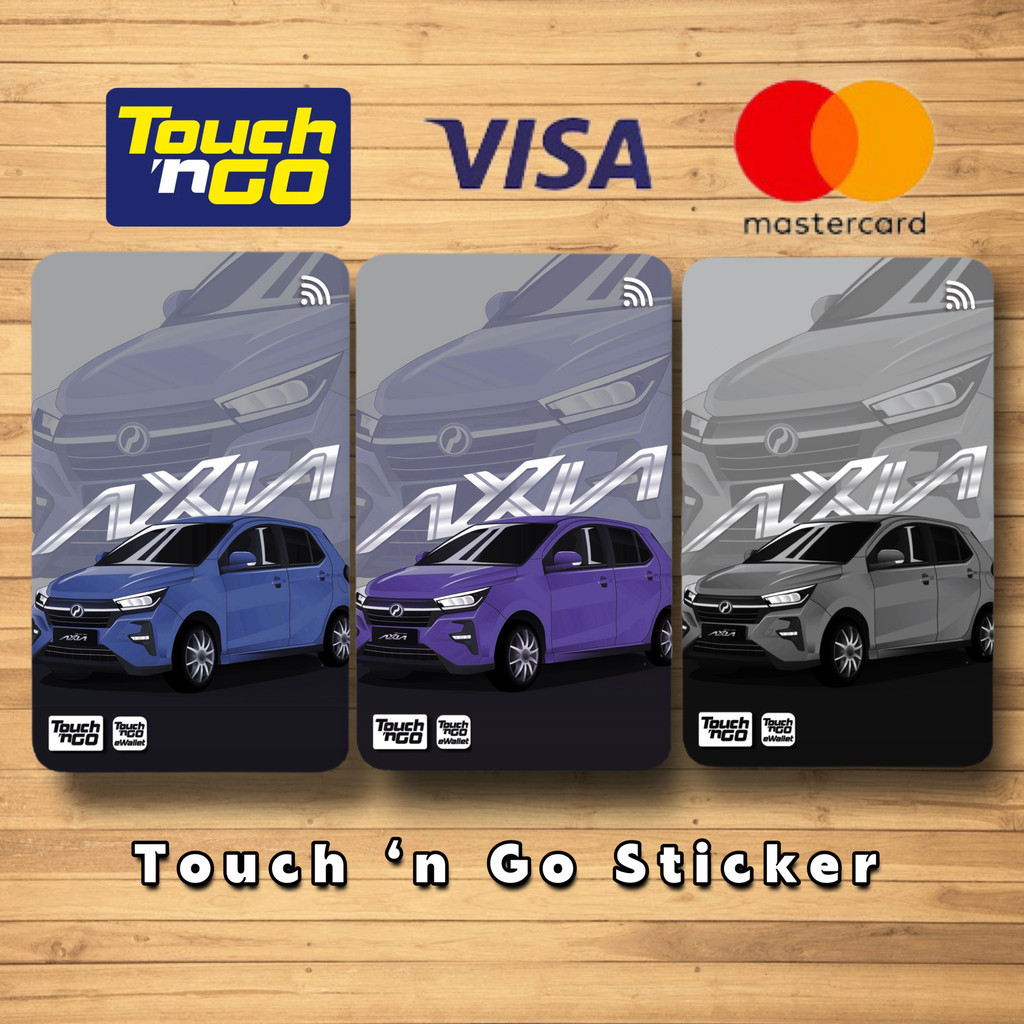 ( AXIA Series ) Touch n Go Card Sticker Cover TNG / MASTER / VISA ...
