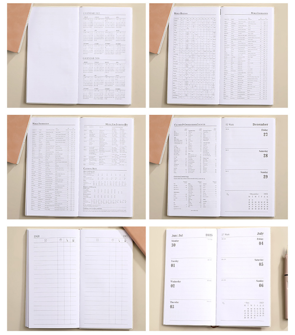 2025 A6 Notebook Stationery Office School Supplies Notepad Daily Weekly ...