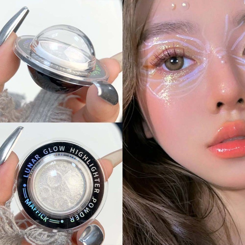 Natural Shimmer Face Body Brighten Planet Highlighter Powder ...