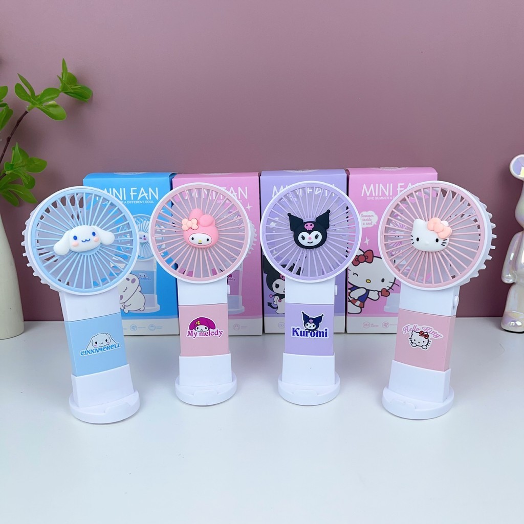 Sanrio Small Fan Portable Kuromi Tabletop Handheld Electric Fan ...