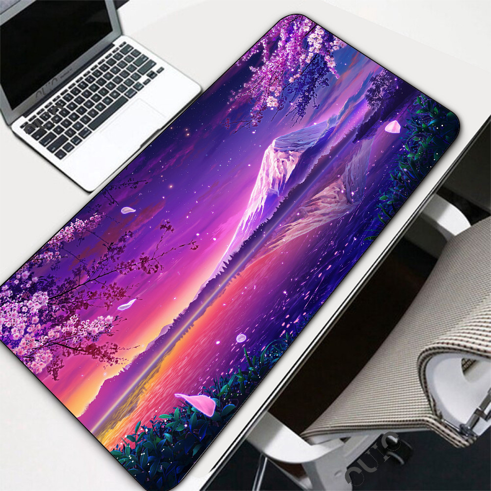 Anime Landscape Aesthetics Mouse Pad Japanese Cherry Art Laptop Gaming ...