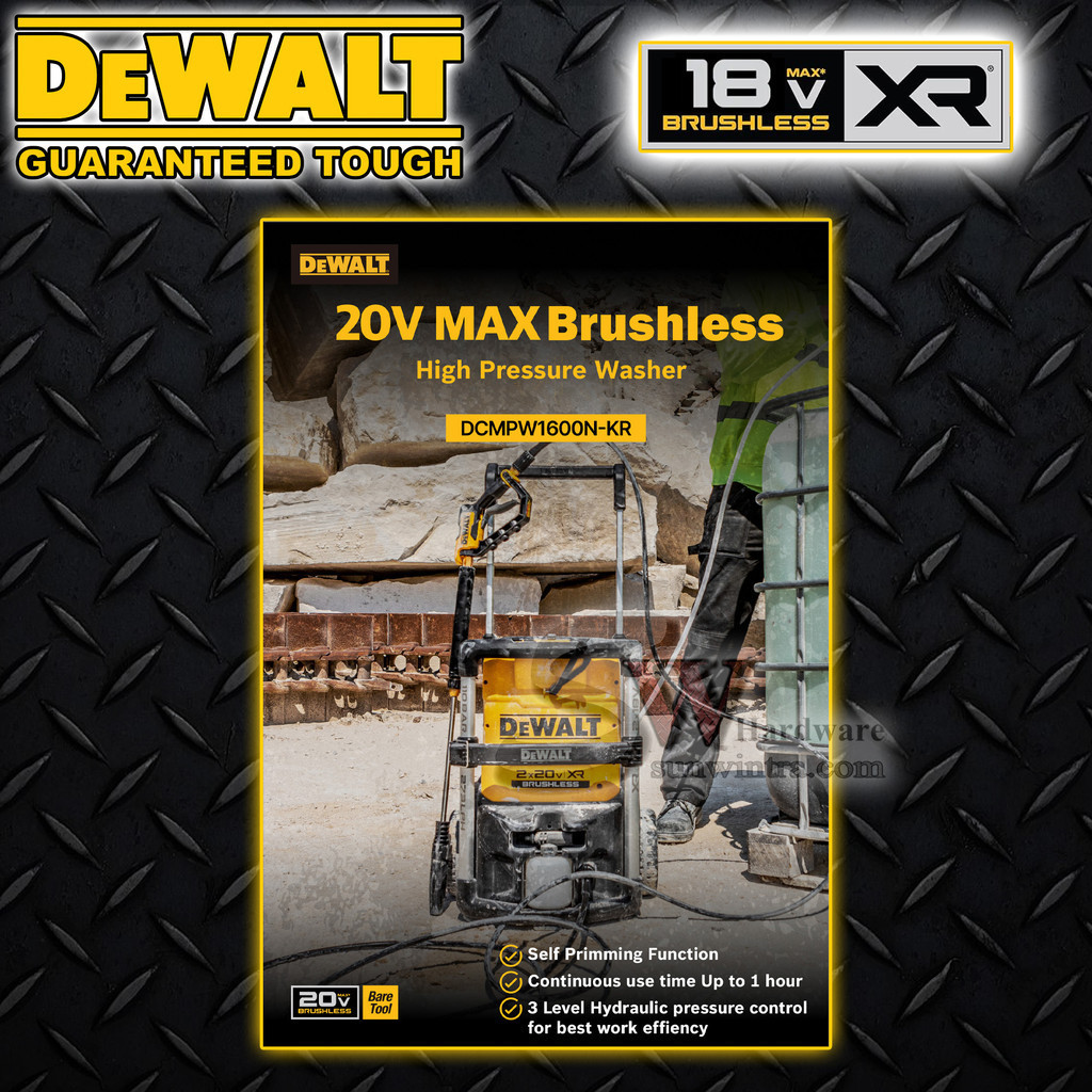 DEWALT 2x 18V/20V 110Bar Brushless High Pressure Washer , **BARE TOOLS ...
