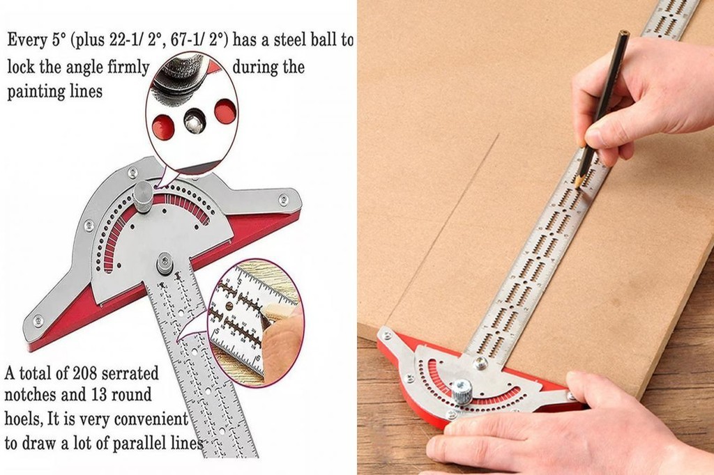 [EY] Easy-to-read Angle Ruler Woodworking Edge Ruler Woodworkers Edge ...